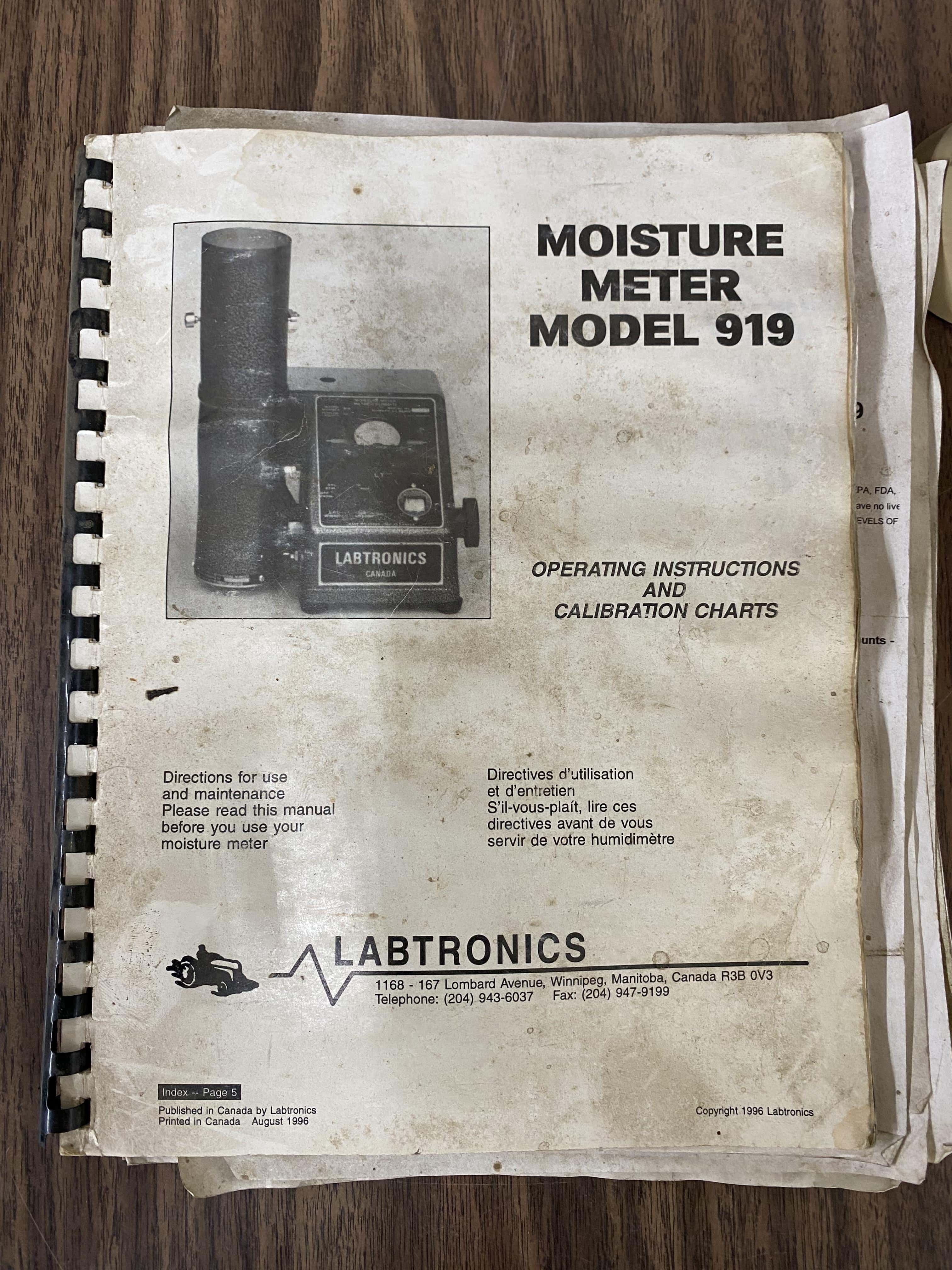 Labtronics Moisture Meter 919
